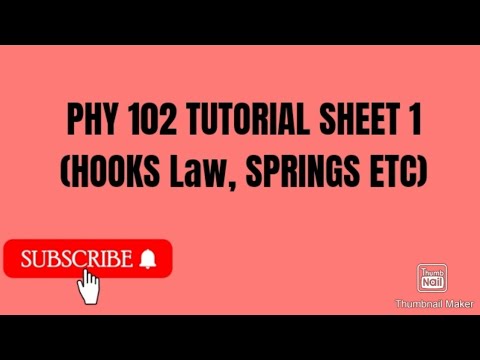 Phy 102 Tutorial Sheet 1 Physics 102 Tutorial Sheet Youtube