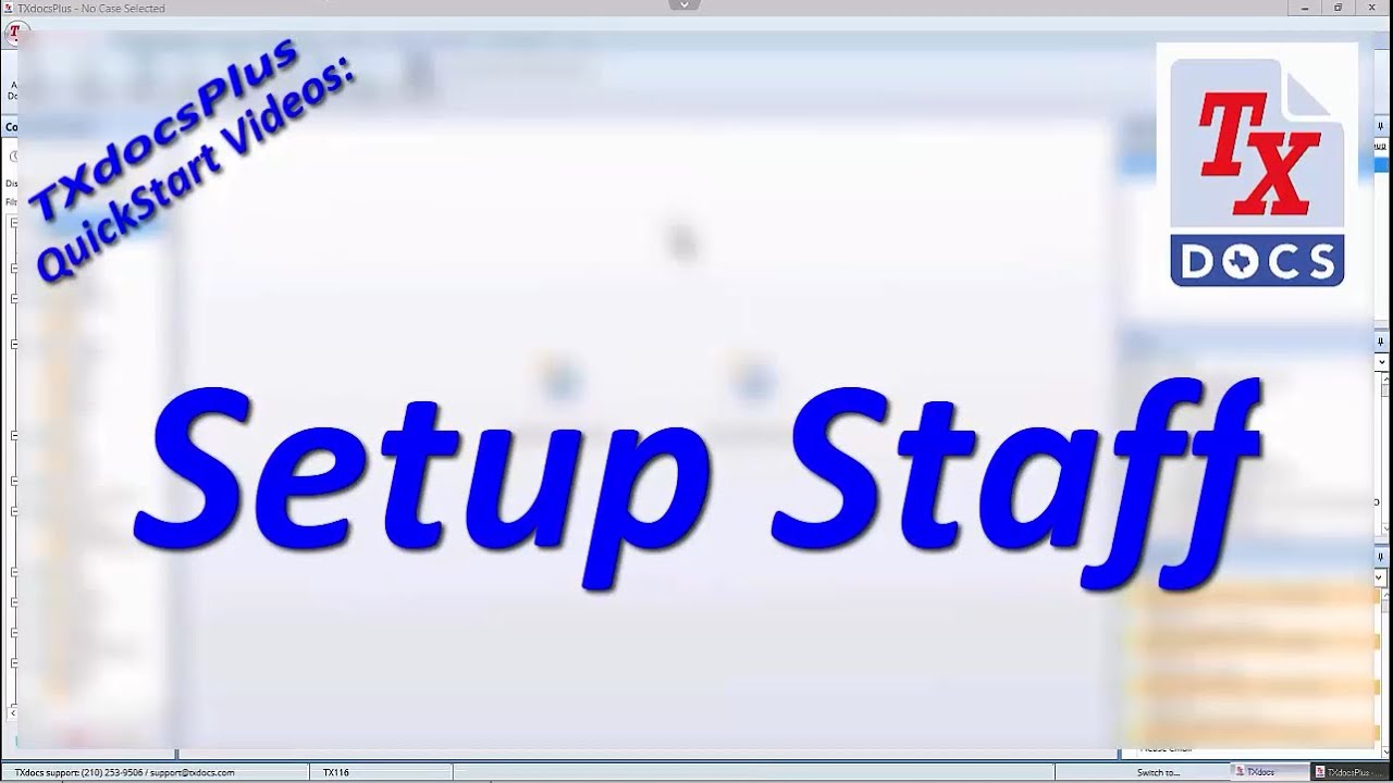 Txdocsplus Setup Staff Quickstart Youtube