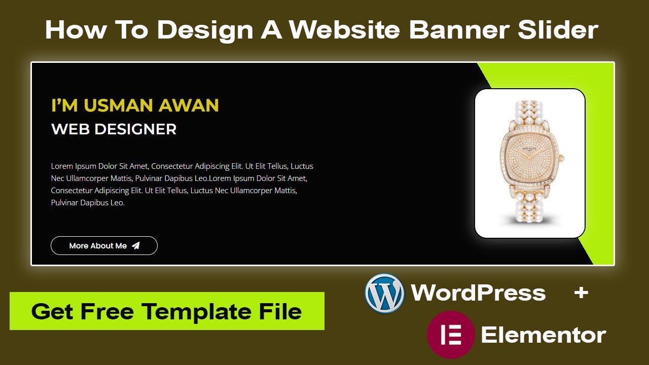 How To Make Website Banner With Elementor Free Youtube