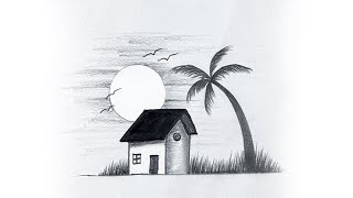 Simple Landscape Drawing Easy Scenery Drawing Tutorial Videos For Kids