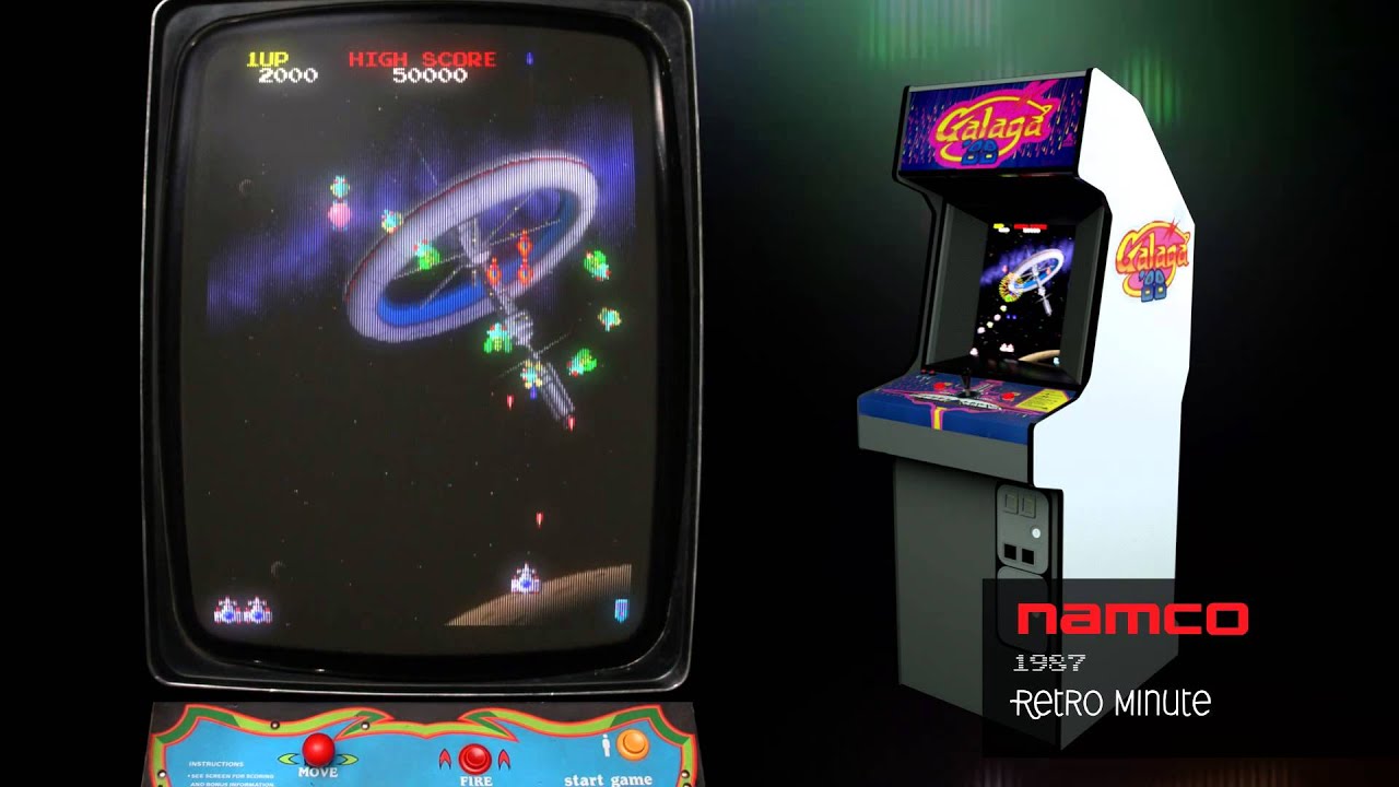 Retro Minute Arcade Galaga 88 From Namco 1987 Youtube