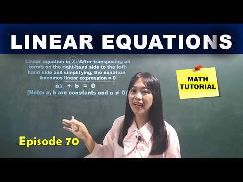 Linear Equations Math Tutorial Youtube