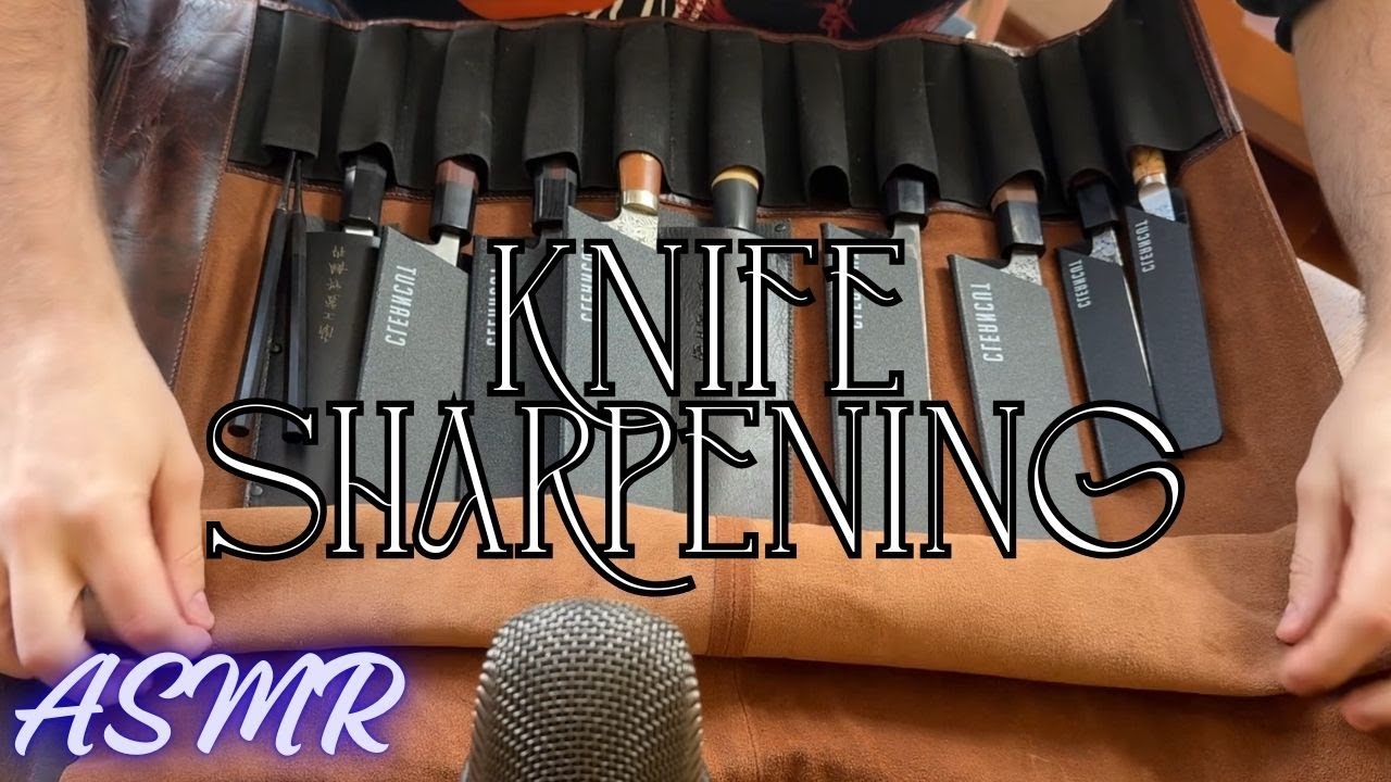 Asmr Knife Sharpening Binaural Whispering Youtube