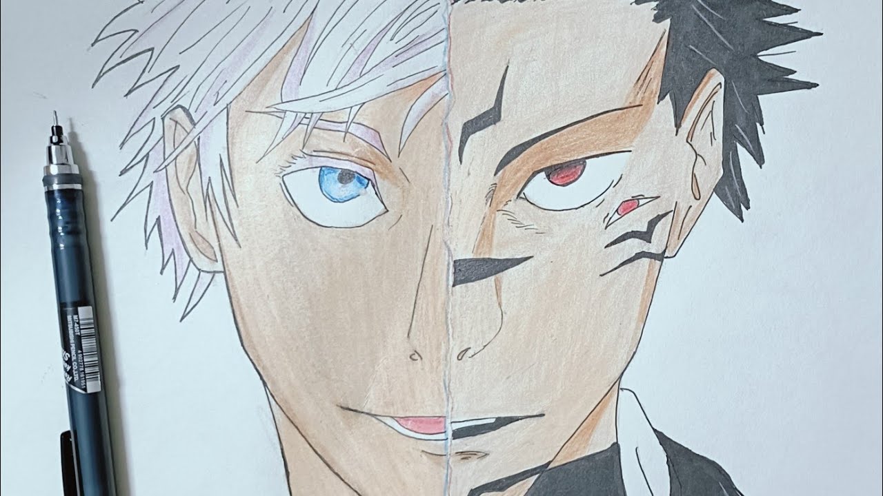 Gojo Vs Sukuna Drawing Jujutsukaisen Youtube