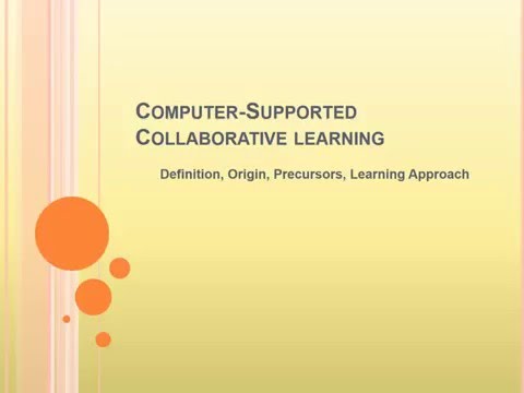 Computer Supported Collaborative Learning Youtube