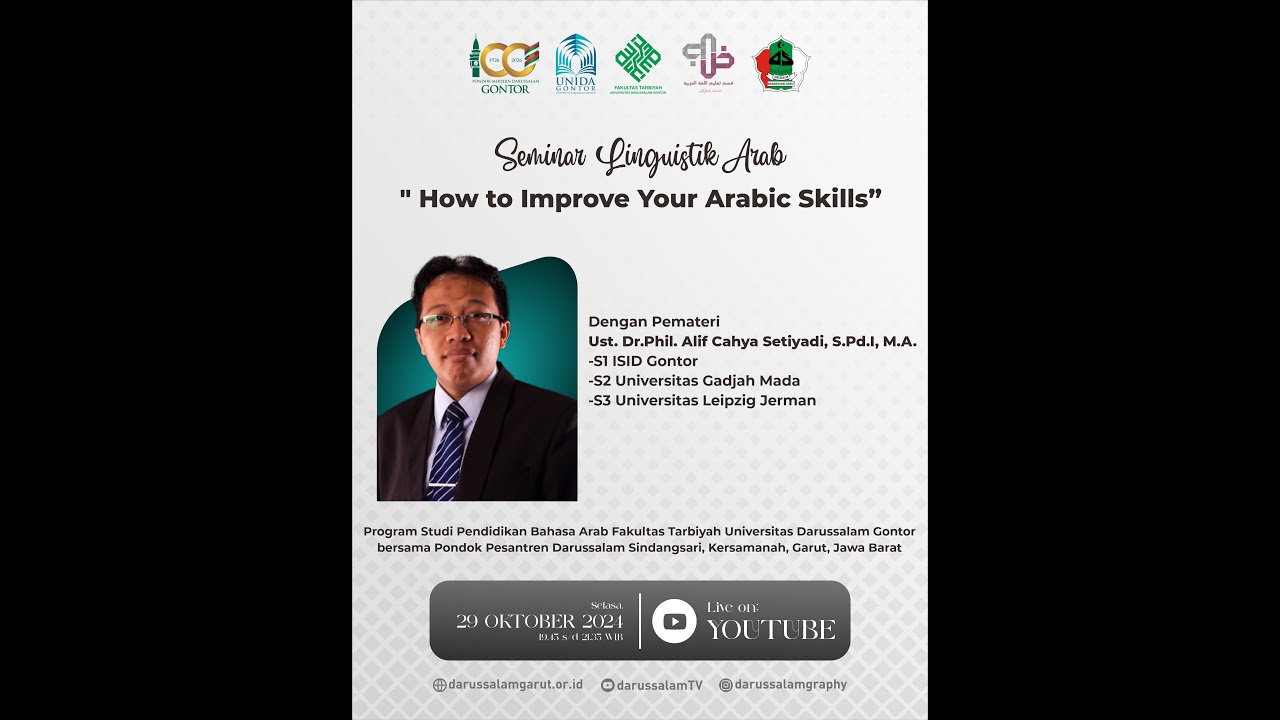 Seminar Linguistik Arab How To Improve Your Arabic Skill Youtube