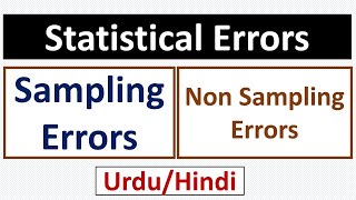 Sampling And Non Sampling Errors Academic Makers