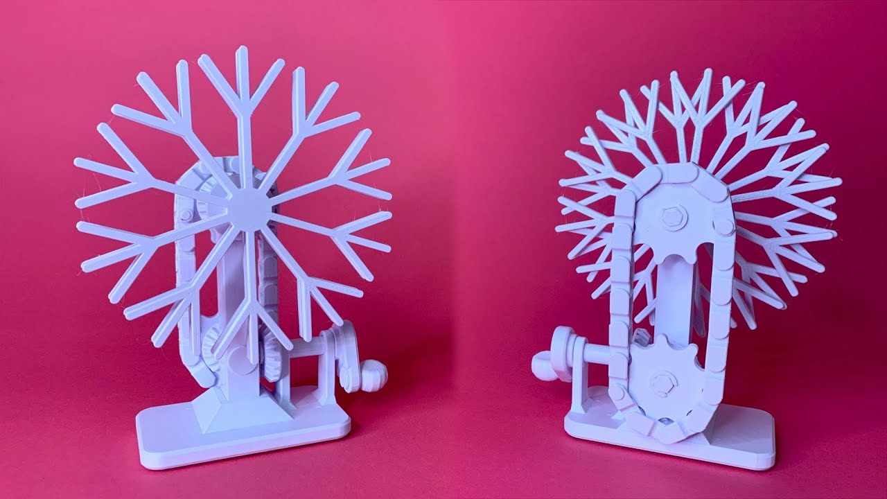3d Printed Mechanical Christmas Decoration Kinetic Sculpture Youtube