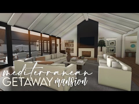 Bloxburg Mediterranean Getaway Mansion 400k House Build Youtube