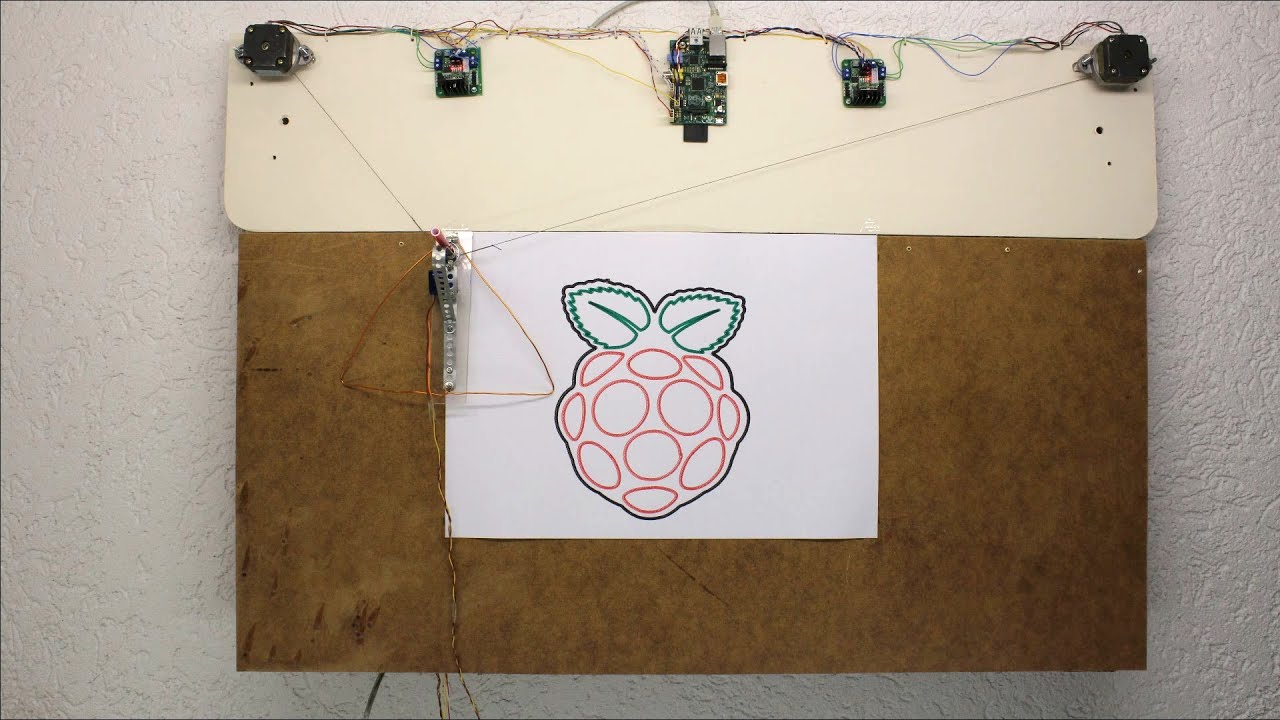 V Plotter Mit Einem Raspberry Pi Youtube