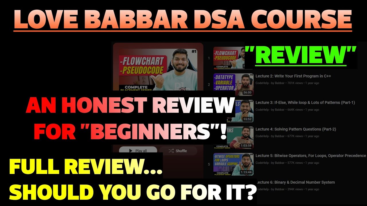 Love Babbar Codehelp Dsa Course Full Review Youtube