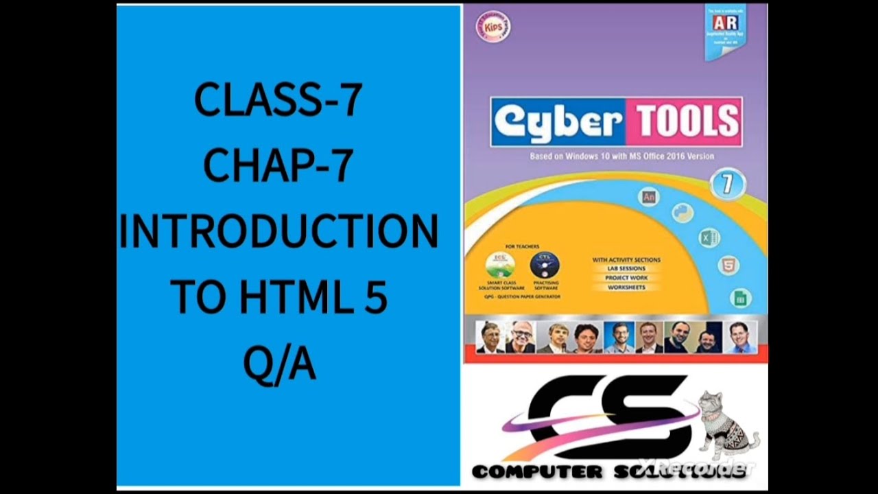 Computer Class 7 Chap 7 Introduction To Html5 Question Answer