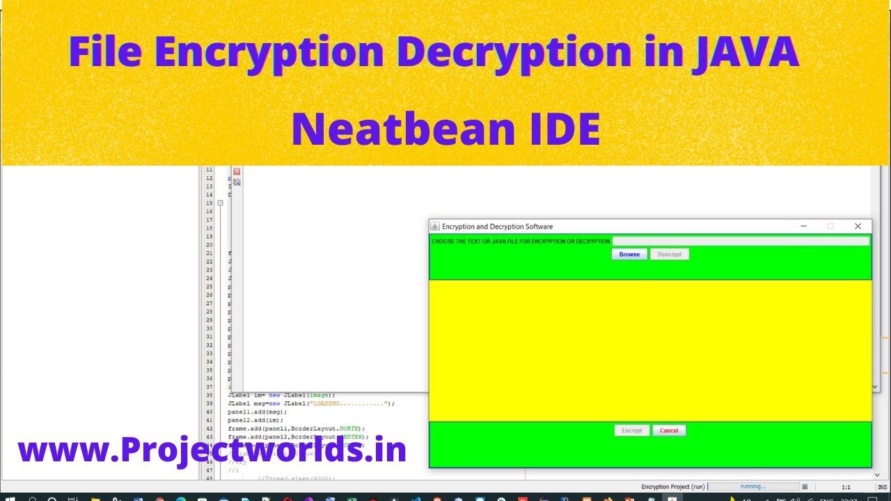 Text File Encryption Decryption Project In Java Netbeans Youtube