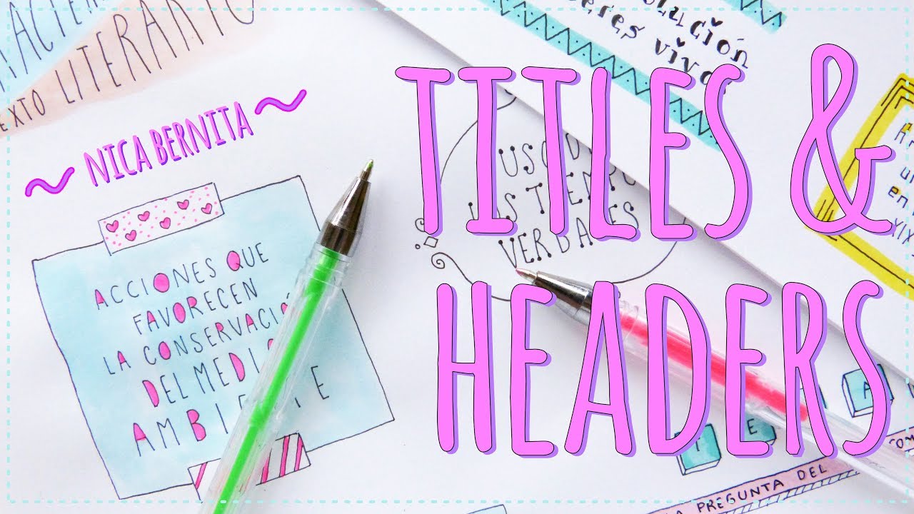 Cute Titles Header Ideas For Notes ёяты How To Take Pretty Notes For