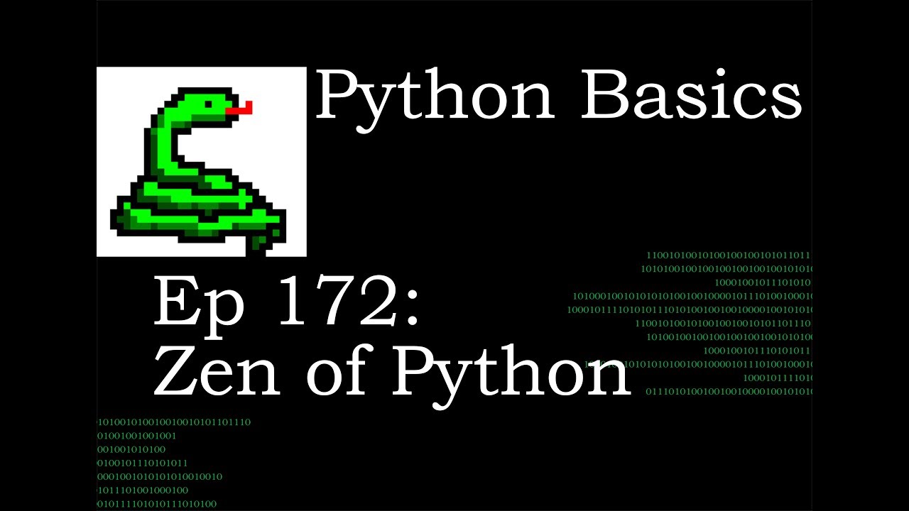 Python Basics Zen Of Python Youtube