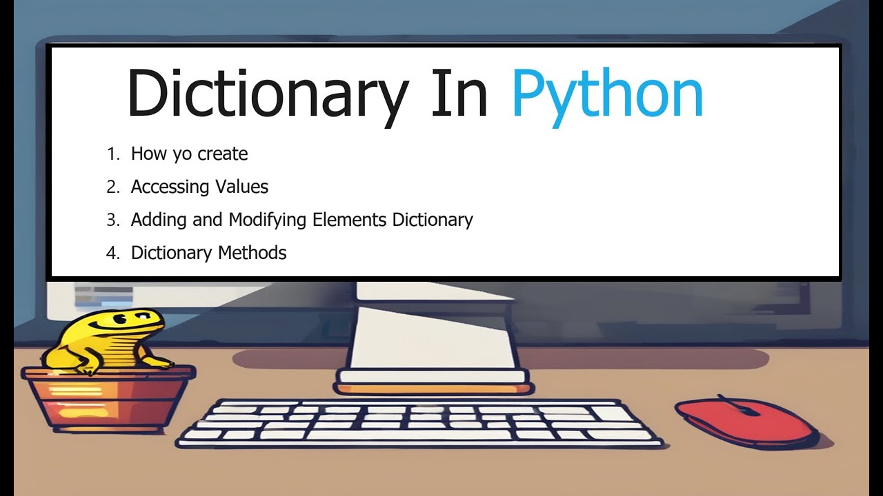 Dictionary In Python Youtube