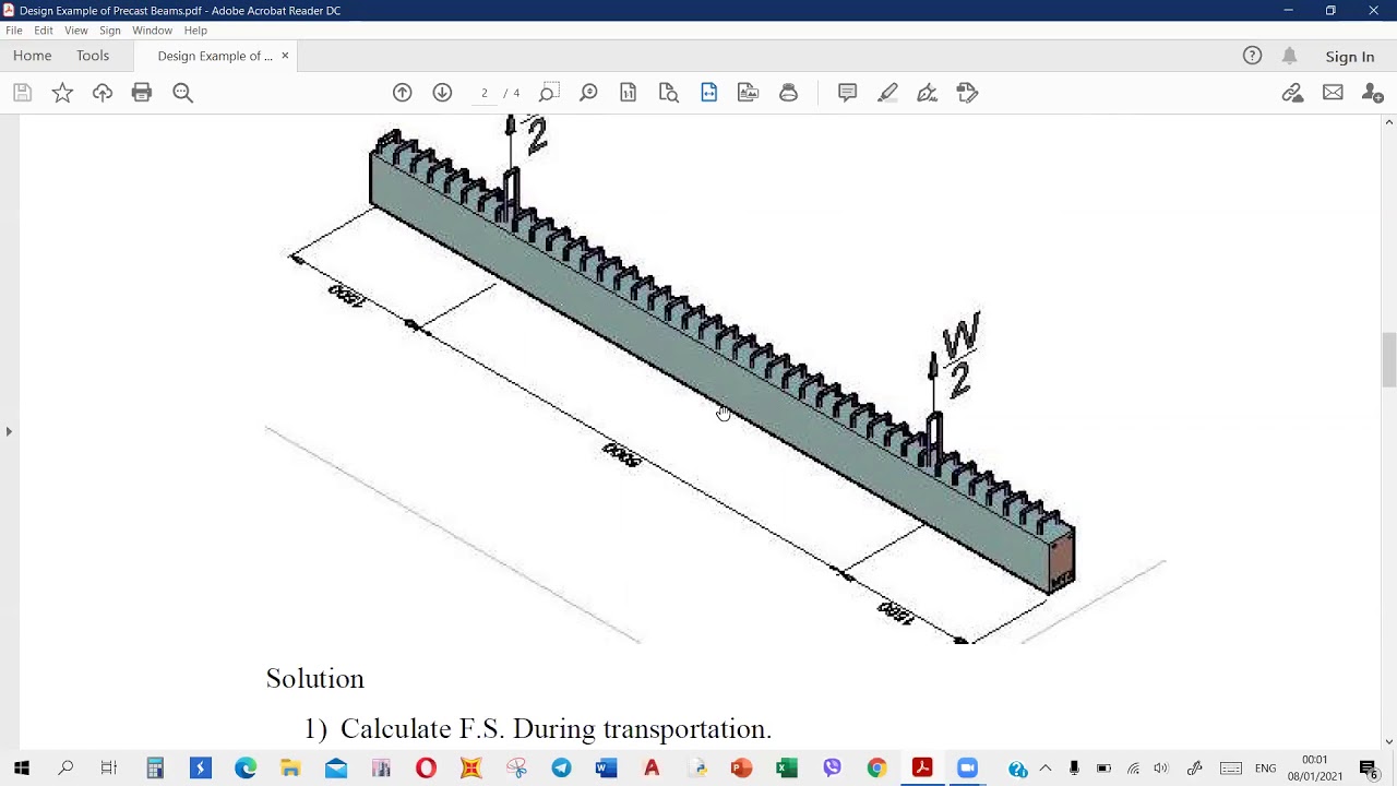 Design Example Of Precast Beam Youtube