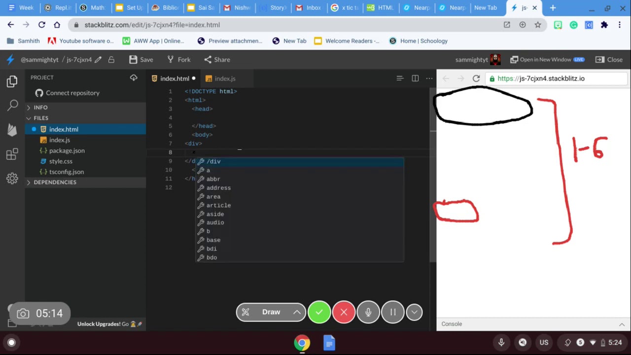 Basic Html In Stackblitz Youtube