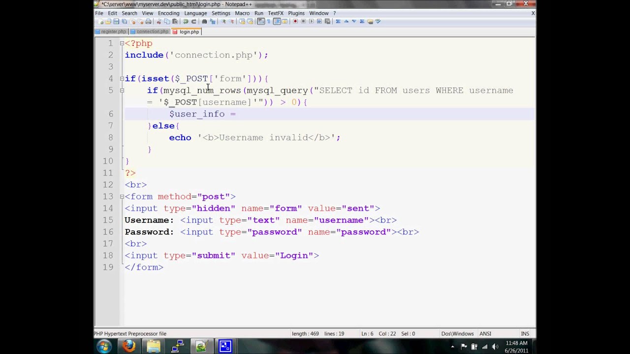 Php User Login Tutorial Youtube