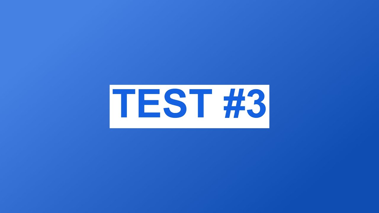 Test 3 Youtube