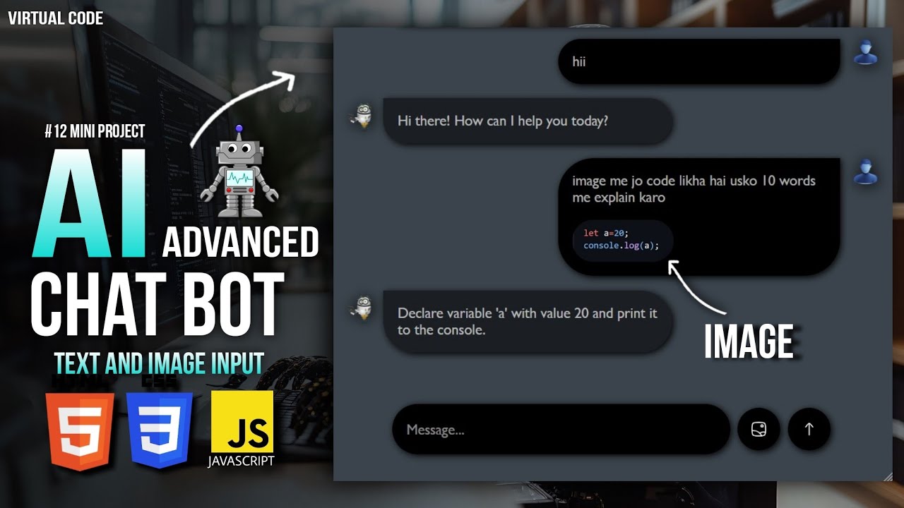 Build Ai Advanced Chatbot Using Html Css Js рџ ґ 12 Mini Project