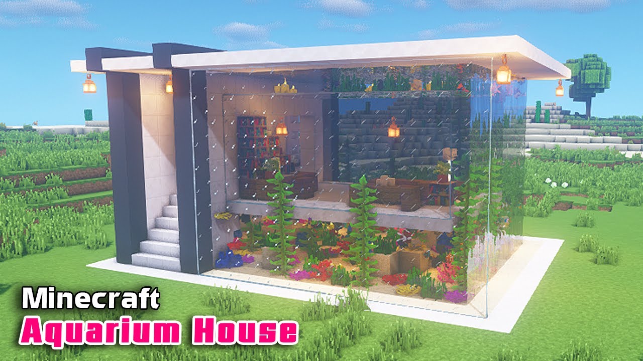 âš Minecraft How To Build A Aquarium House âš Minecraft Tutorial 22
