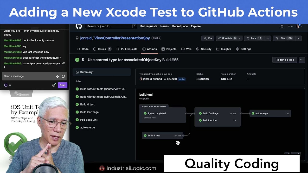 Adding A New Xcode Test To Github Actions Live Coding Youtube