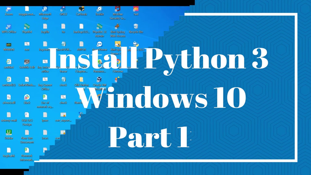 Part 1 Install Python 3 Windows 10 Youtube