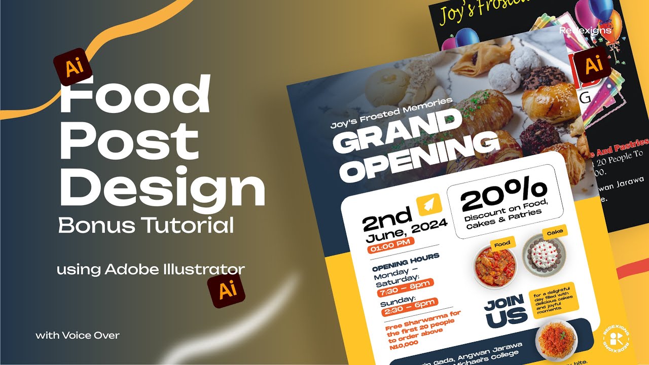 Food Flyer Improvement Design For A Restaurant Tutorials Using Adobe