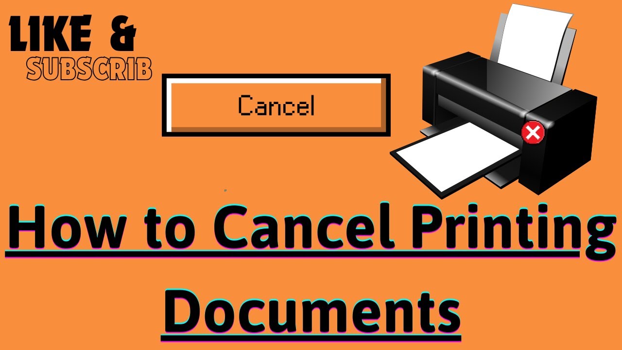 How To Cancel Printing Documents Youtube