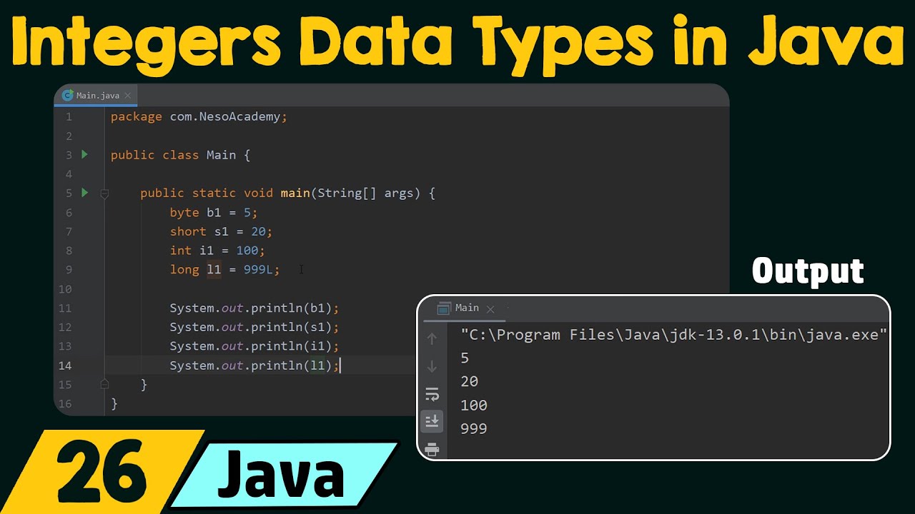 Integers Data Types In Java Practice Youtube