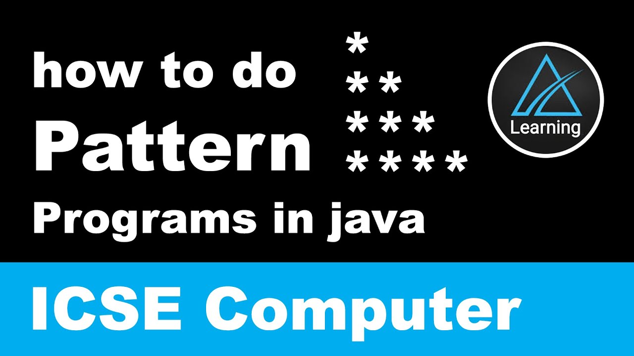 How To Make Pattern Based Programs In Java Icse Class 10 Computer