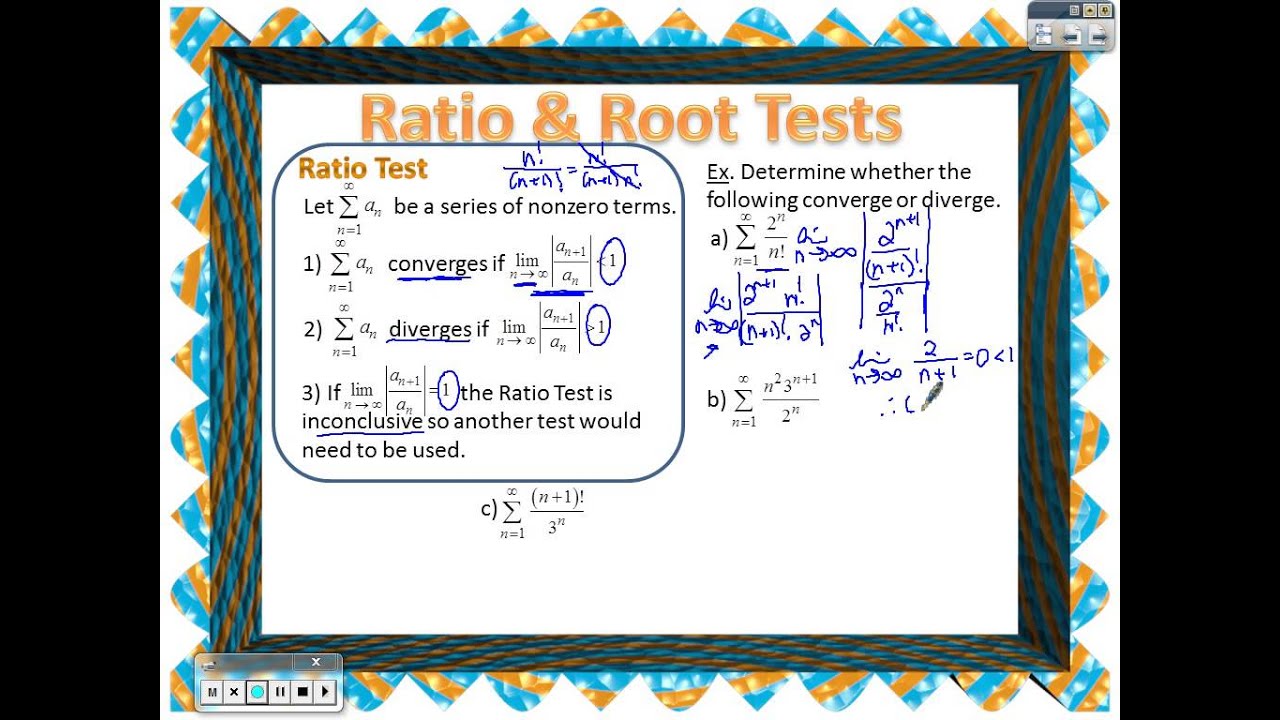 Unit 10 Ratio Root Tests Youtube