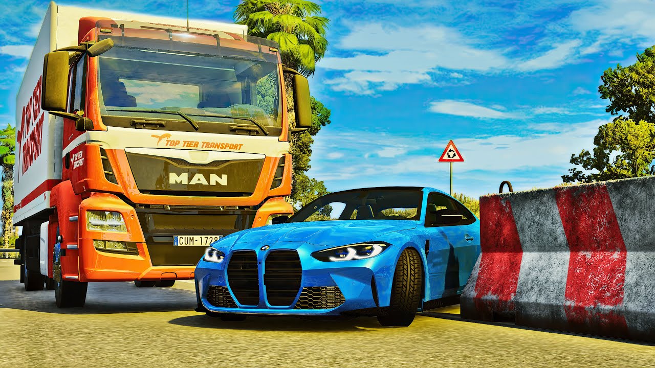 Realistic Highway Crashes 03 Beamng Drive Youtube