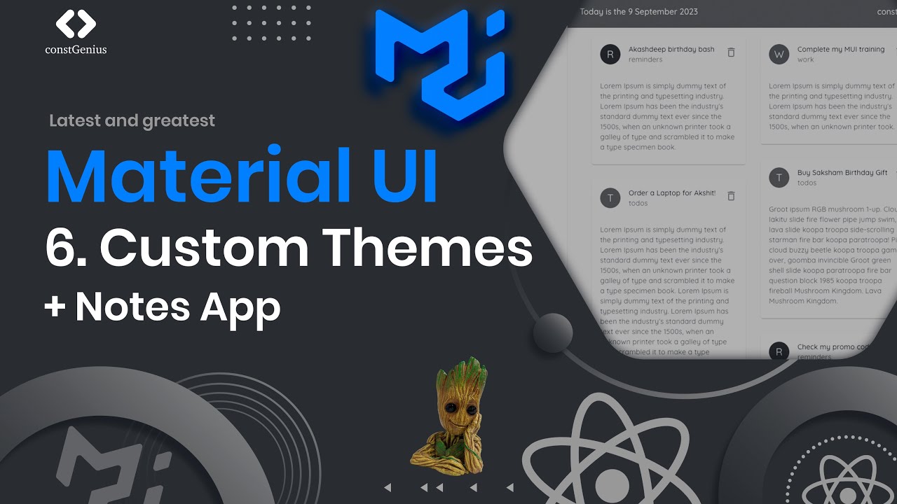 React Material Ui Tutorial 6 Custom Themes Youtube