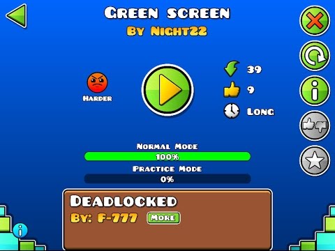 Geometry Dash Green Screen Level Online Complete â 59 Youtube