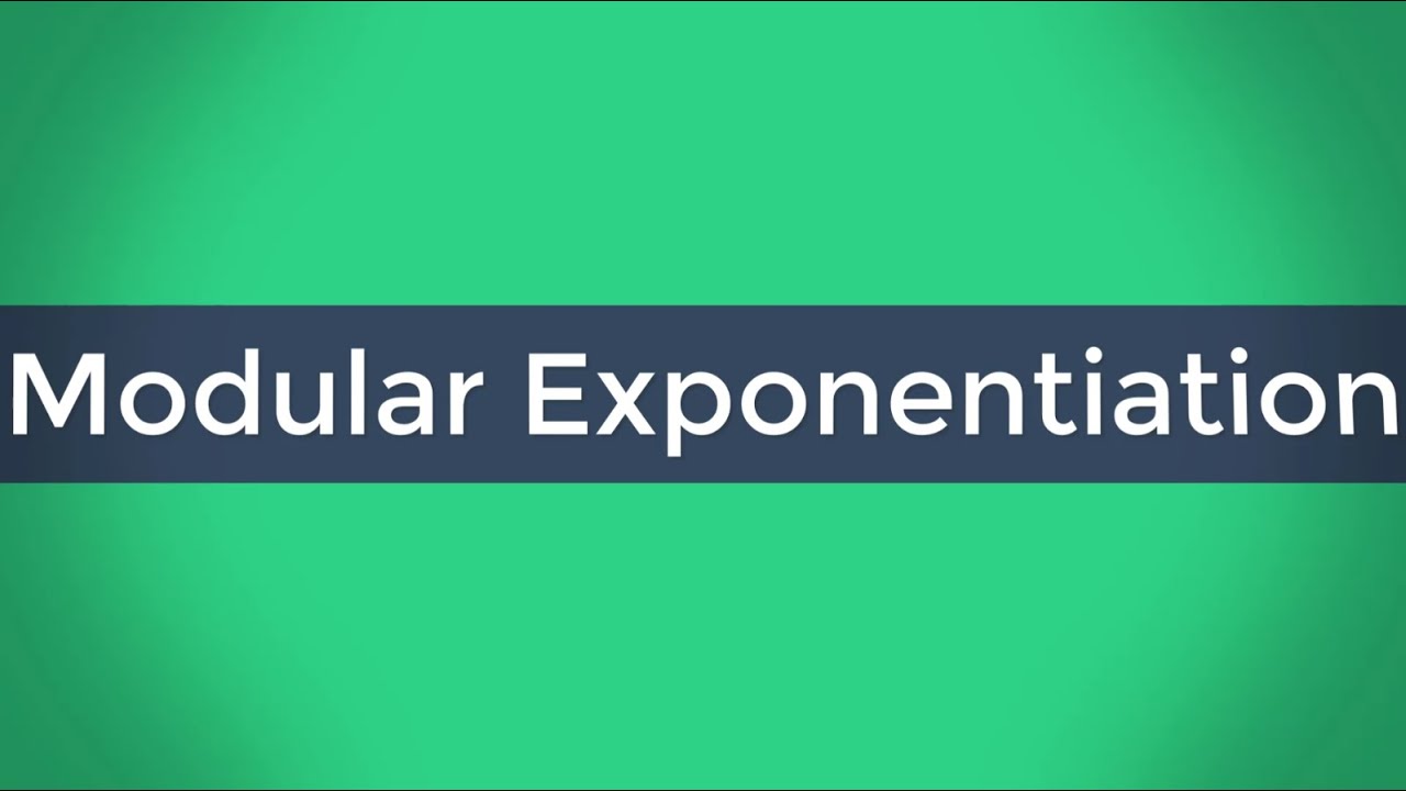 Modular Exponentiation C Implementation Youtube