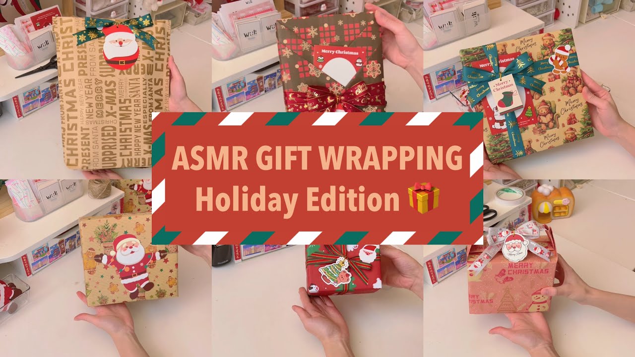 Christmas Gift Wrapping Asmr рџћѓ Satisfying Holiday Wrapping No
