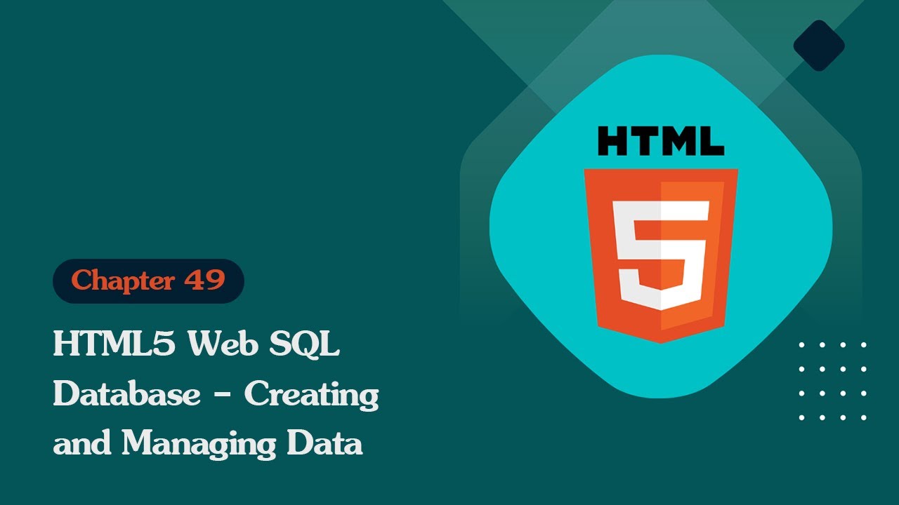 Unleashing The Power Of Html 5 Html5 Web Sql Database Creating And
