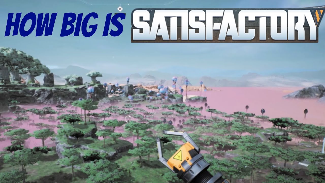 How Big Is The Map In Satisfactory Walk Across The Map Youtube