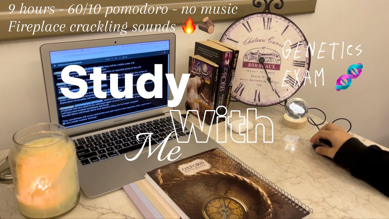 Study With Me 9 Hrs рџ є 60 10 Pomodoro Final Exam рџ No Music Youtube