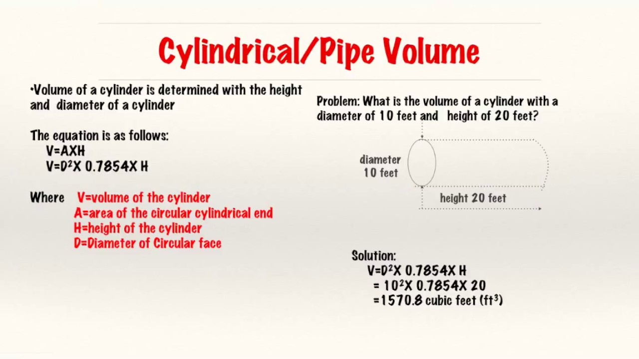 Basic Oilfield Math Volume Youtube