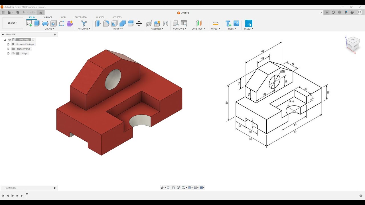 Fusion360 Part Modeling Tutorial 183 Design 3dmodeling