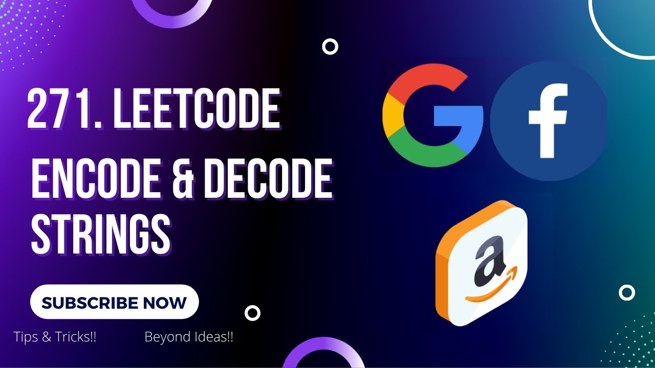 Encode And Decode Strings 271 Leetcode Premium Simple Optimal