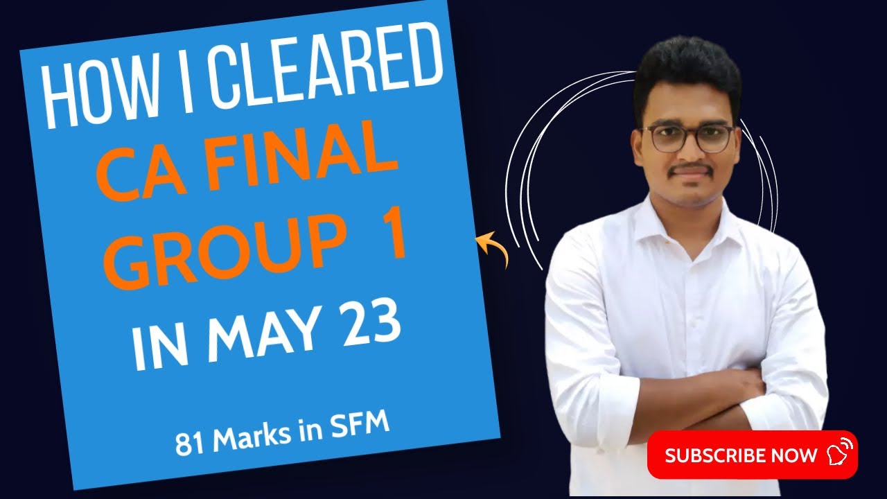 How I Cleared Ca Final Group 1 In May 23 81 In Sfm Resources Used