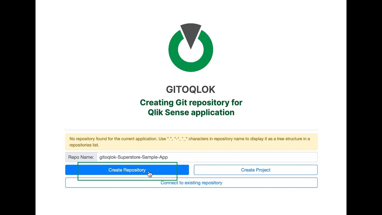 Gitoqlok Creating First Git Repository For Qlik Sense Application