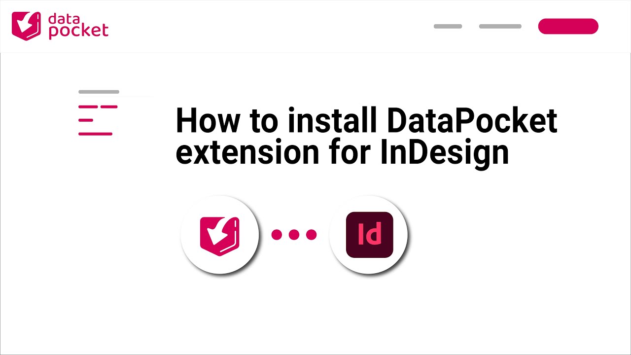 How To Install The Datapocket Extension In Indesign Youtube