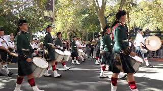 The Scots College Old Boys Pipe And Drums Band On Anzac Day Sydney ...
