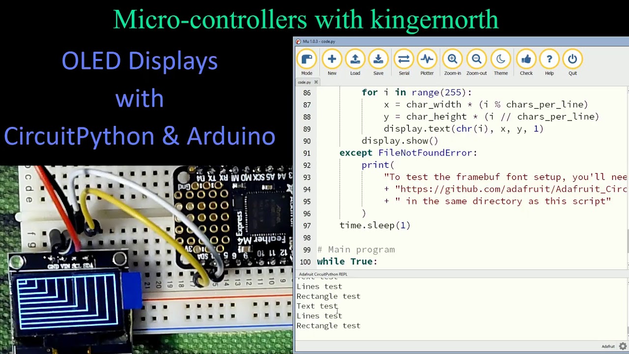 Oled Displays With Circuitpython And Arduino Youtube