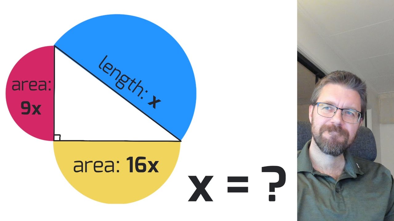 Pythagorean Theorem Whith Semi Circles A Nice Problem Youtube